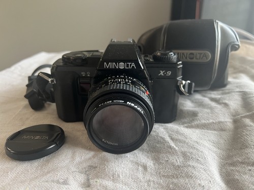 MINT Minolta X-9 35mm Film Camera w/ MD 50mm f/1.7 Lens (Japan) + Case | eBay