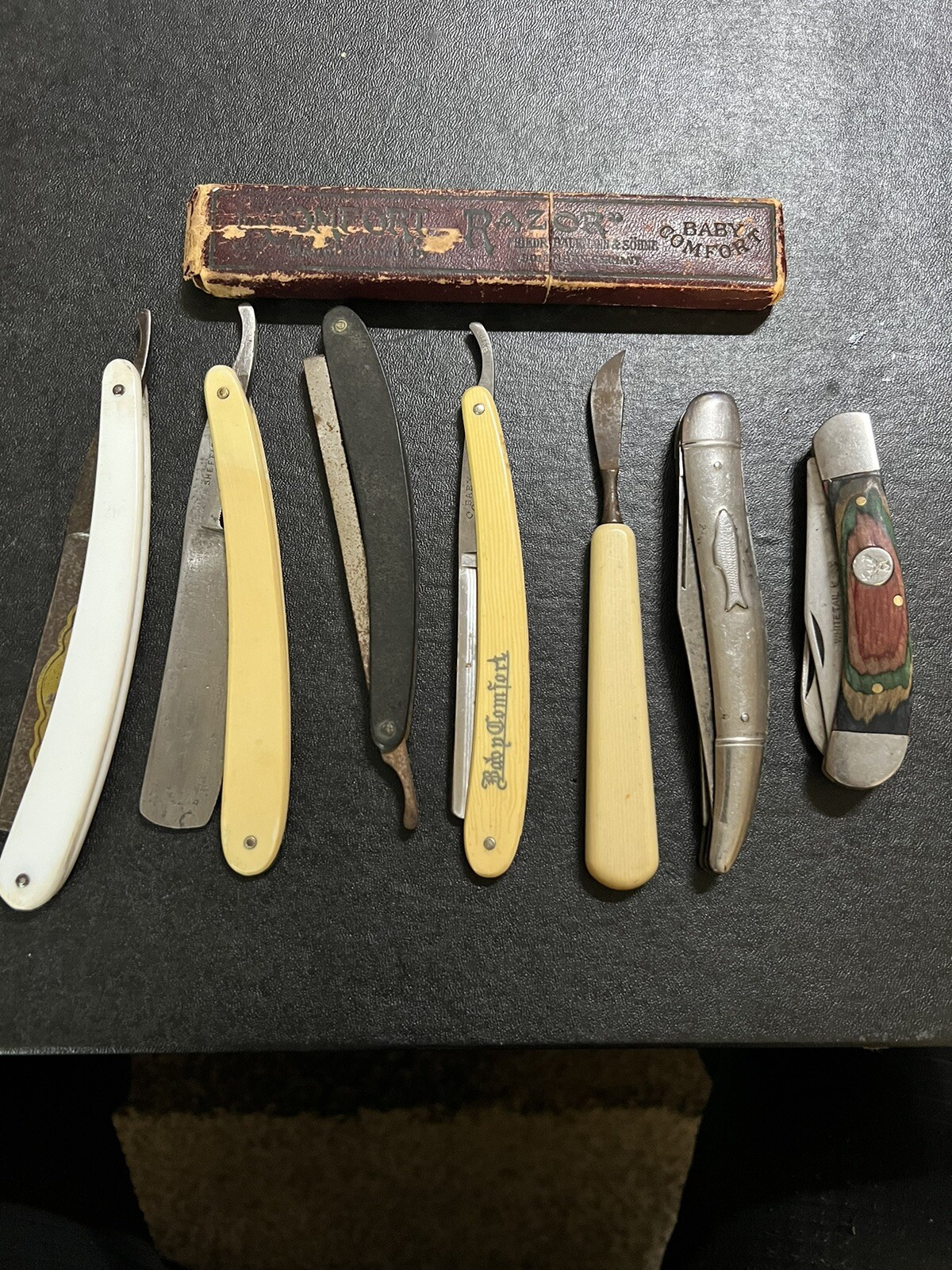 Vintage Shaving Pocket Knifes Lot Straight Razors Imperial Fish Knife ...