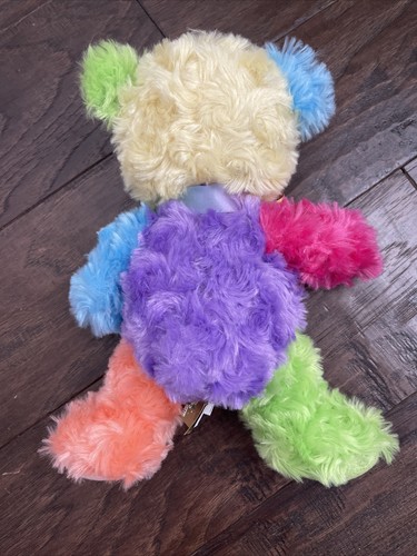 First and Main Color Block Teddy Bear plush Stuffed Animal Rainbow ...
