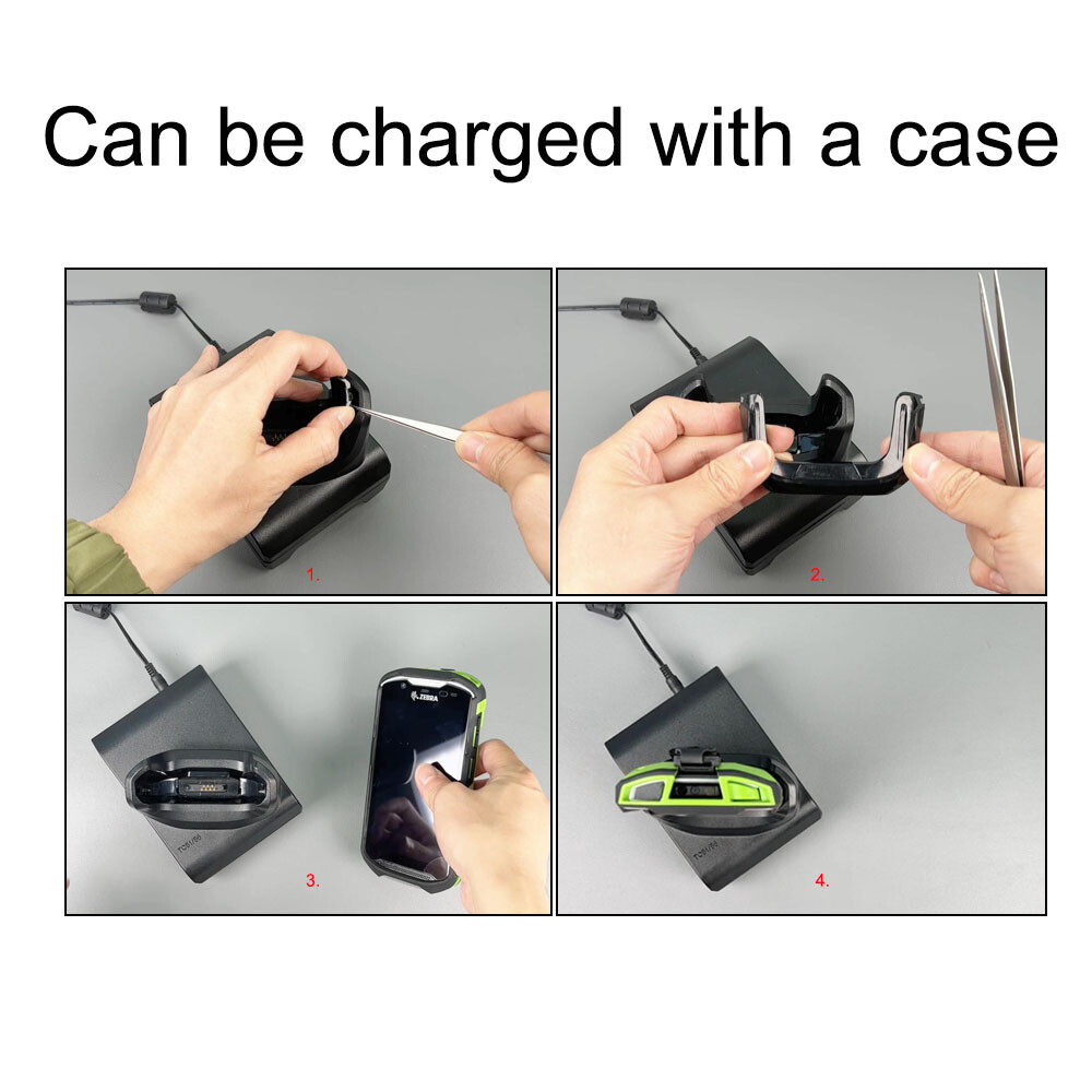Battery Charge Cradle Adapter + Case Rugged Boot For Zebra TC51 TC52 ...