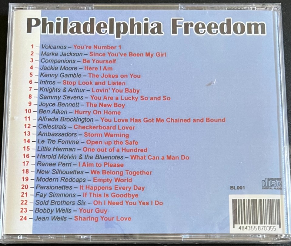 PHILADELPHIA FREEDOM - 24 NORTHERN SOUL TRACKS - VOL 1 - CD BRAND NEW ...