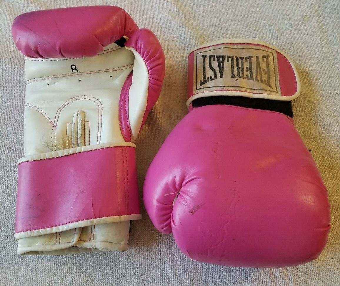 Everlast Womens Pro Style Training Gloves Pink 8 oz Boxing Level 1 ...