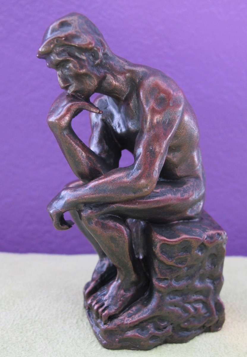 Greek Statue Thinker Painting Thinker Statue Isolated Hi Res Stock