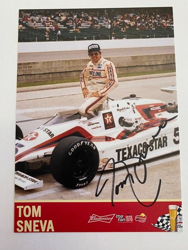 Tom Sneva Signed Hero Card Indycar Indy Indianapolis 500 | eBay