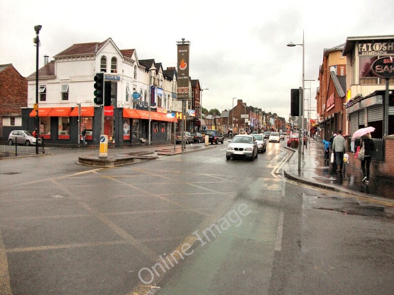 Photo 6x4 Wilmslow Road (Curry Mile) Rusholme/SJ8695 The start of ...