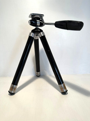 Vintage Metal Compact Travel Collapsible Leg Tripod 10" to 52" | eBay