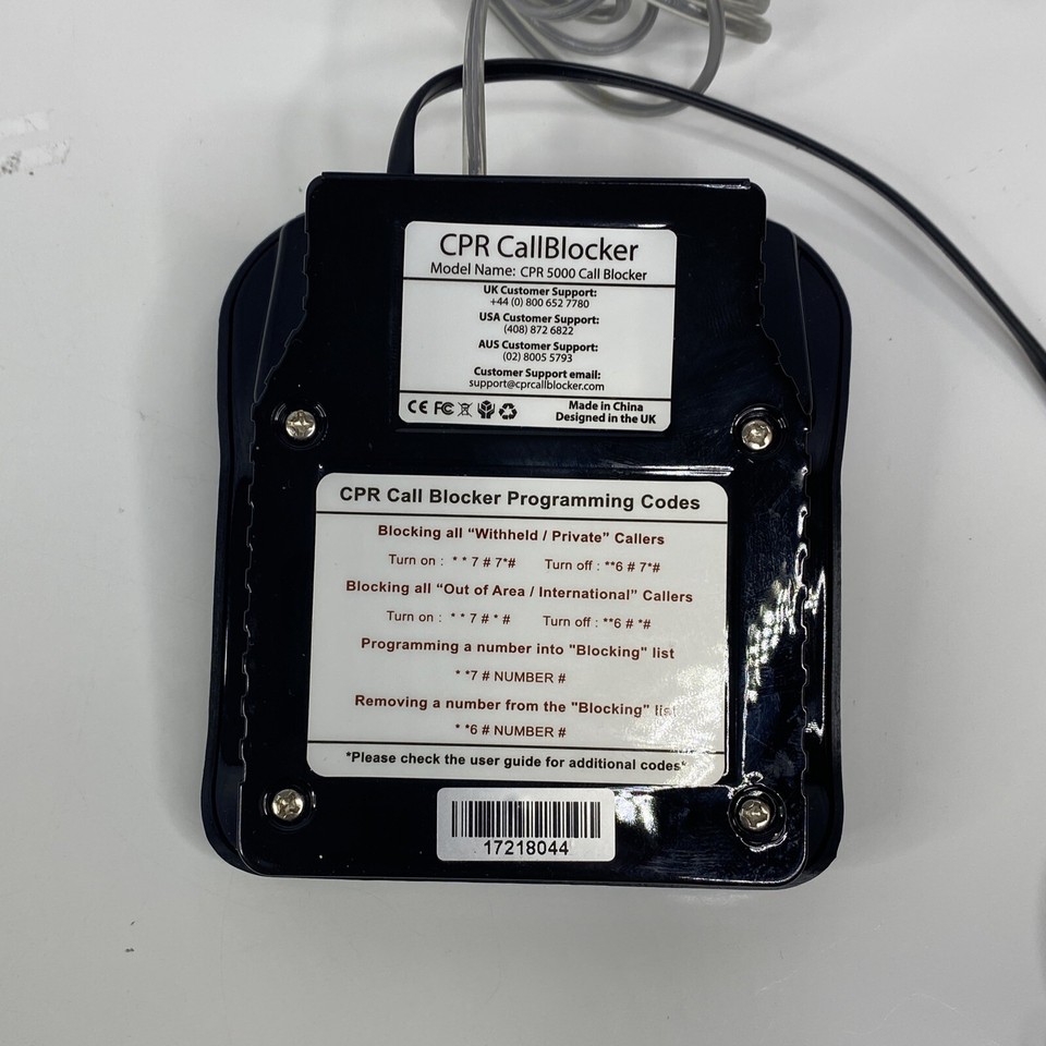 CPR V5000 Call Blocker for Landline Phones - Block All Robocalls and ...