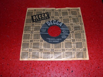 BILL DARNEL TONIGHT LOVE/COME TRUE 45 VINYL RECORD | eBay