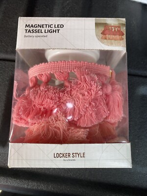 Locker Style By U Brands Magnetic LED Pink 2 Layer Tassel Light ...