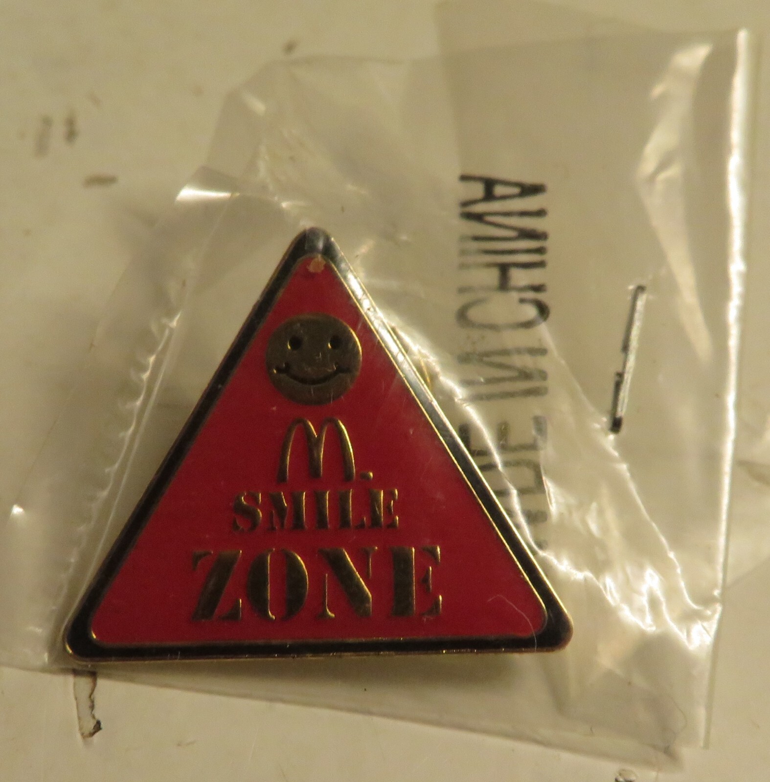 McDonald's Smile Zone Collectible Lapel Hat Pin Triangle New Old Stock ...