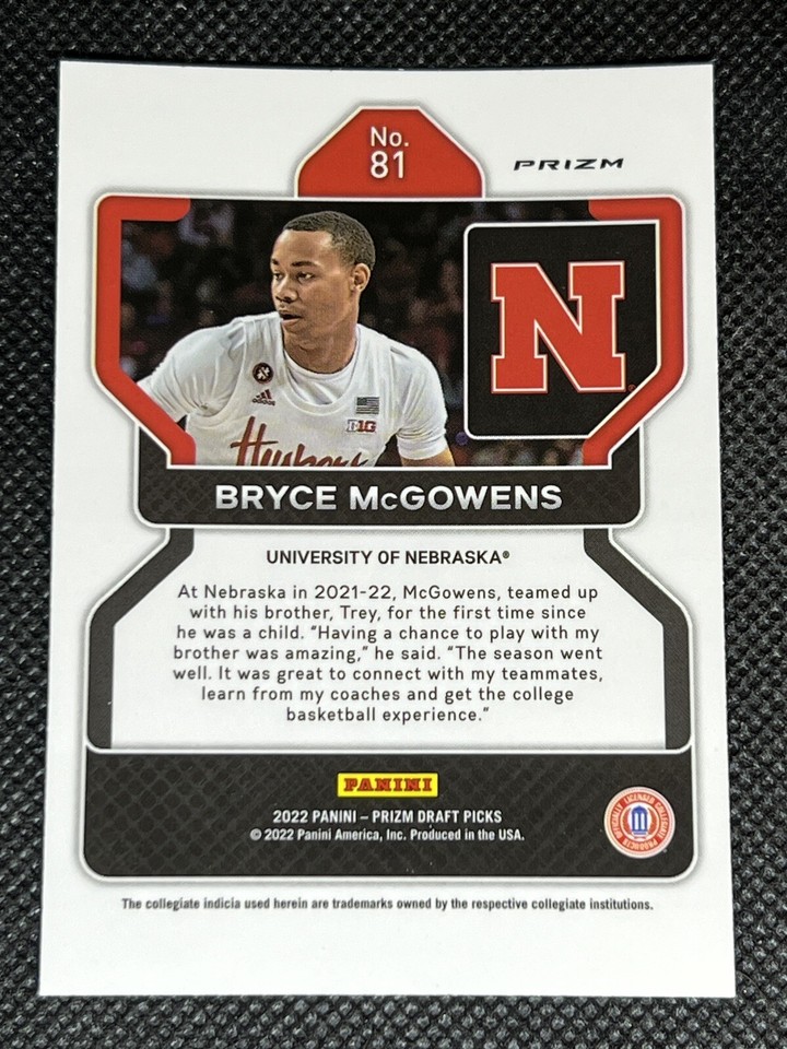 2022 Panini Prizm DP BRYCE McGOWENS RC #81 GREEN PRIZM ROOKIE CARD ...