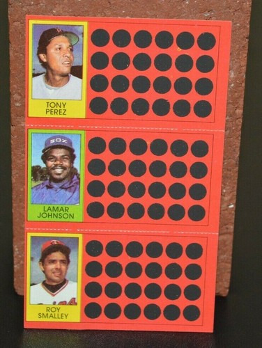 TOPPS SCRATCH-OFF TONY PEREZ, LAMAR JOHNSON, ROY SMALLEY CARD | eBay