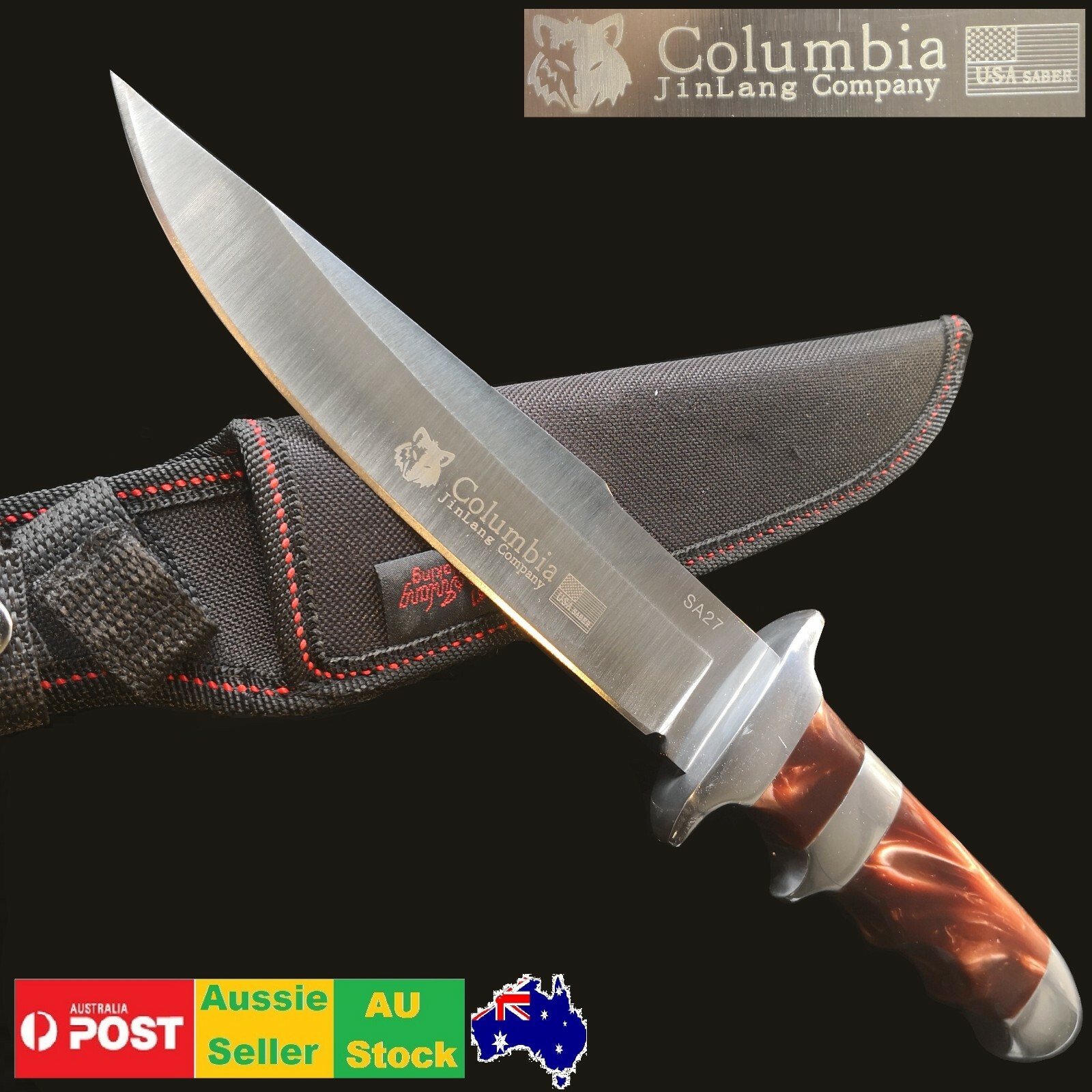 Columbia Full Tang Knife Survival Hunting Camping knife Sharp Knife | eBay