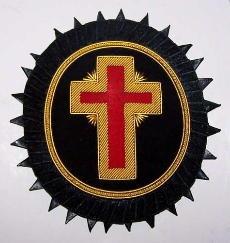 Masonic Knight Templar Rosette UK Cross Patch Gold Lodge Uniform ...
