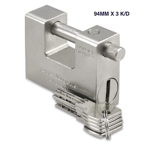 HEAVY DUTY SHIPPING CONTAINER GARAGE PADLOCK 94MM X 3 ** 5 YEAR ...