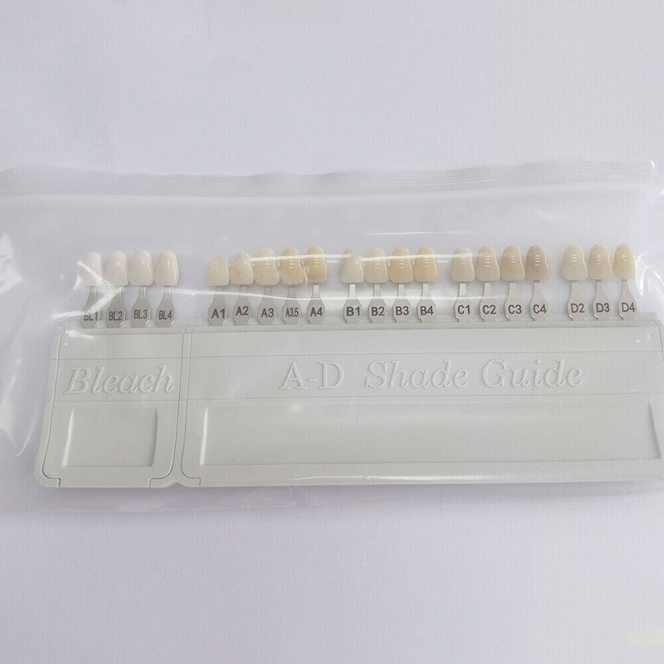 Dental Teeth Shade Guide Porcelain Ivoclar 20Color A-D Tooth 4-Bleach ...