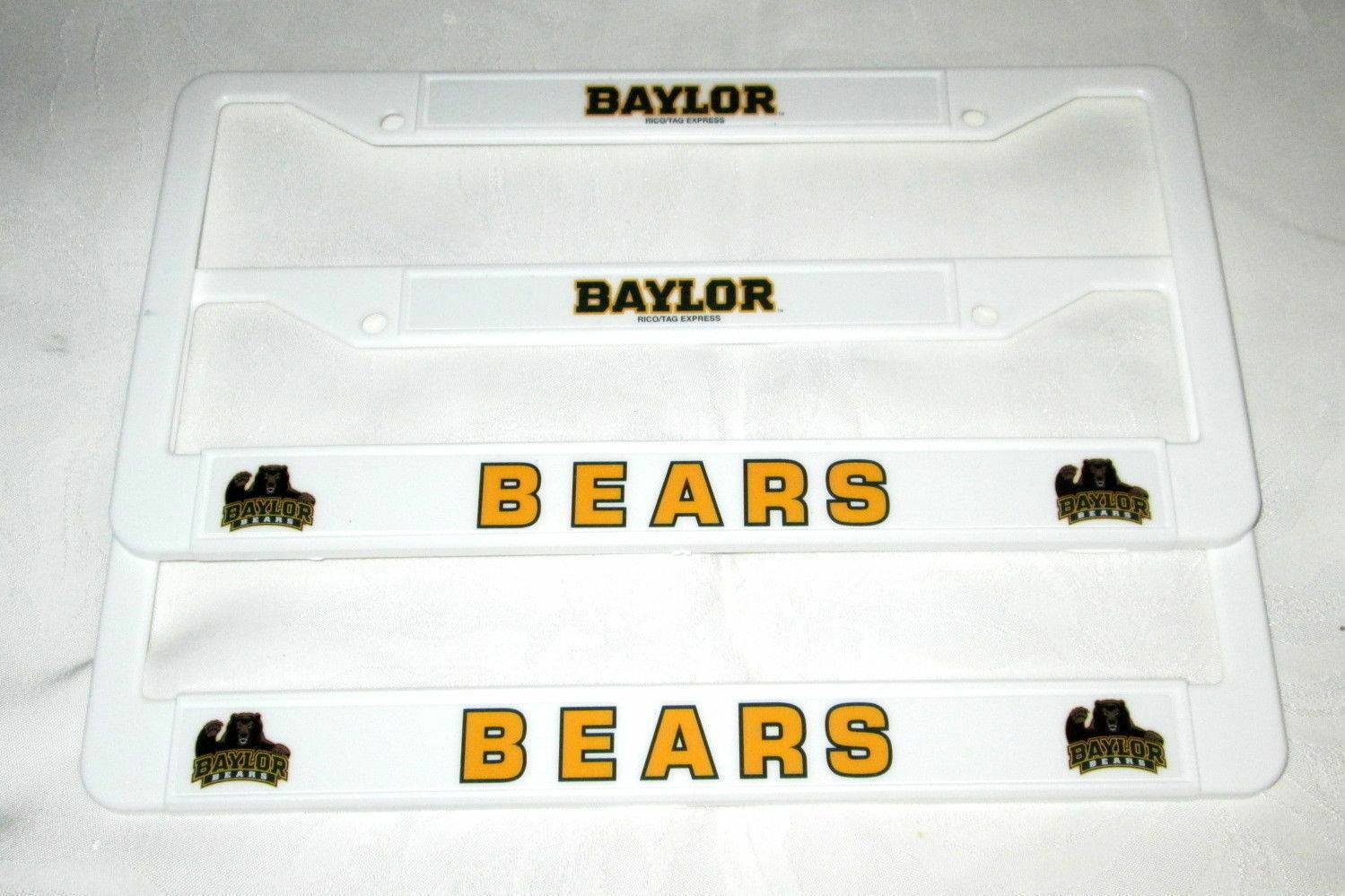 TWO (2) BAYLOR BEARS LICENSE PLATE FRAMES #12w - NEW | eBay