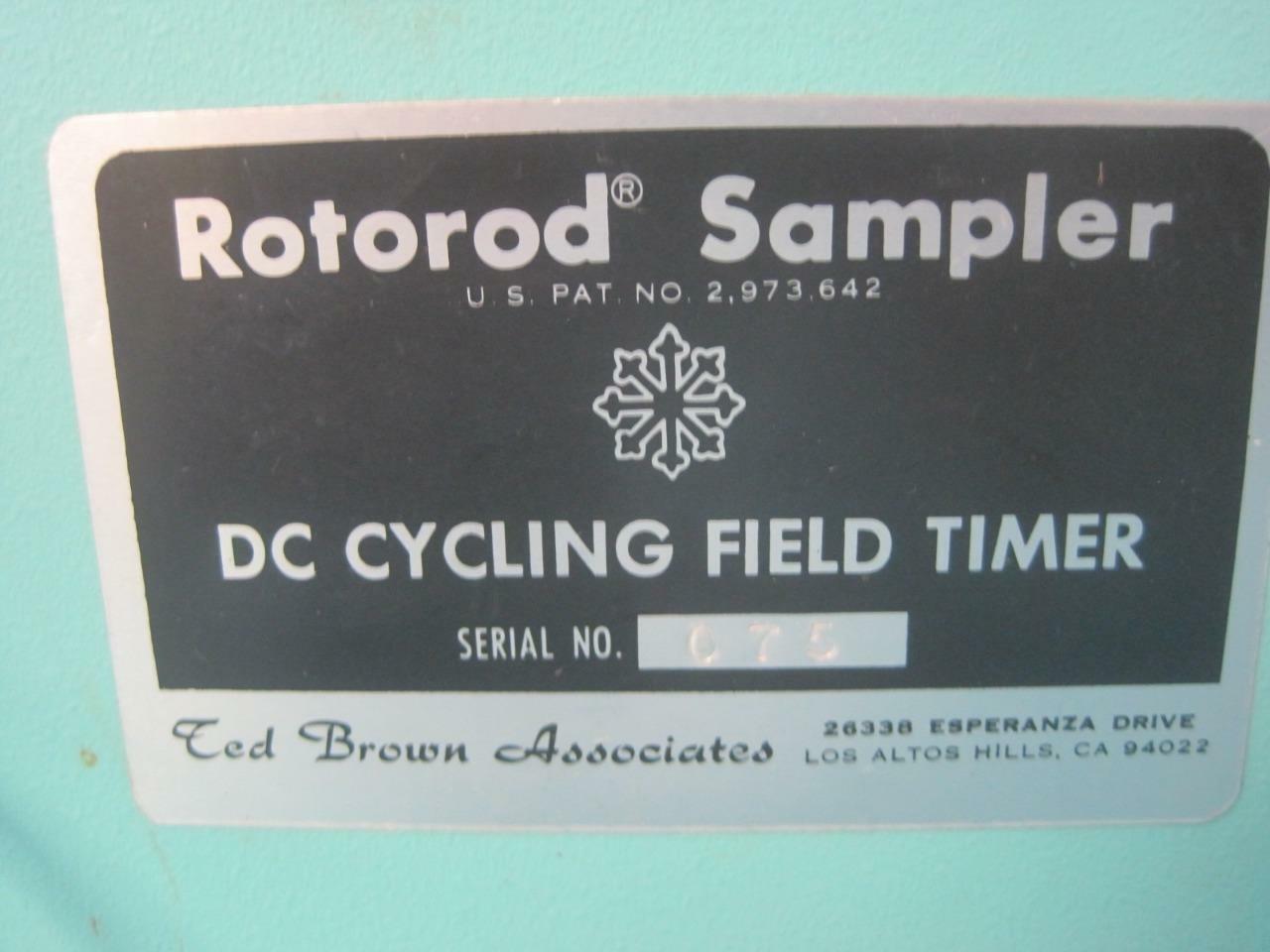 Rotorod Sampler DC Cycling Field Timer Tested Working | eBay
