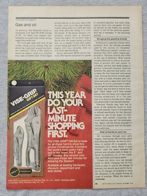 1978 Magazine Advertisement Page Vise-Grip Gift Set Adjustable Pliers ...