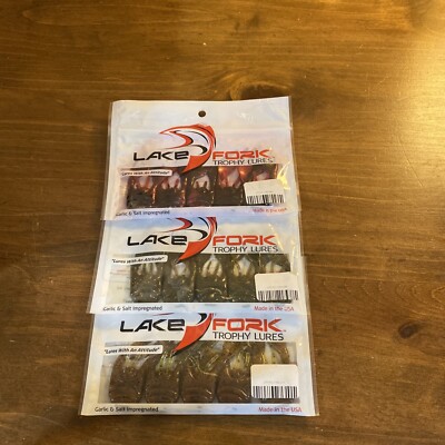 Lot of 3 Lake Fork Trophy Lures 3.5" PIG CLAW | eBay