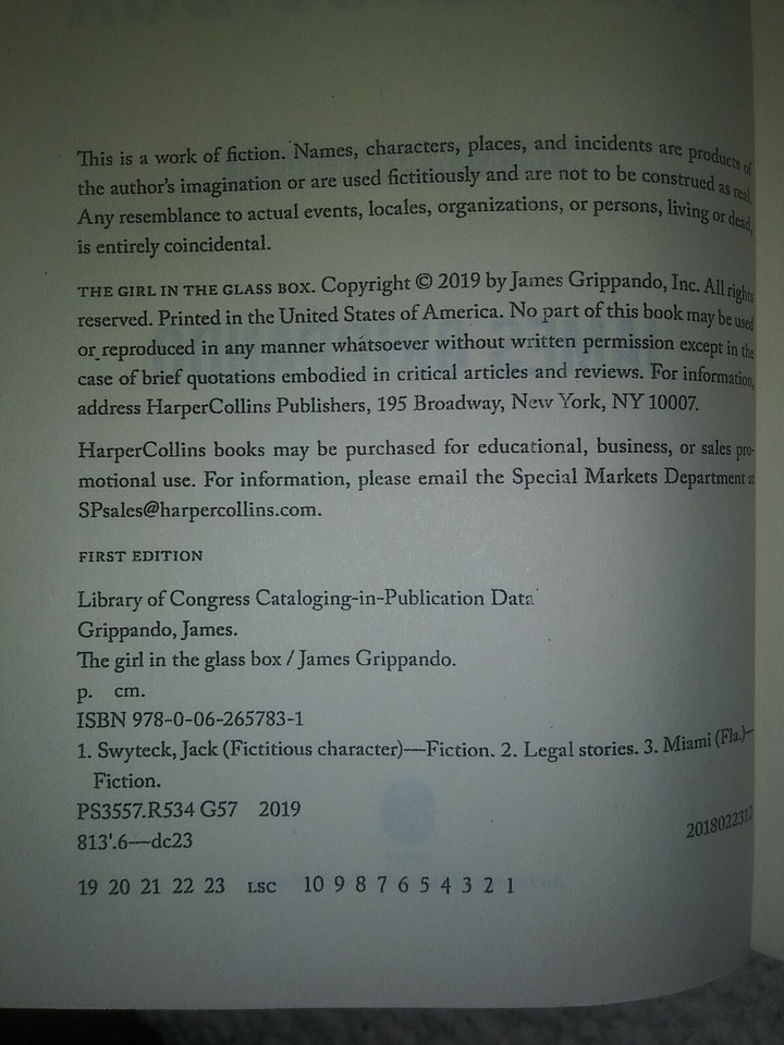 Jack Swyteck Novel Ser.: The Girl in the Glass Box by James Grippando ...