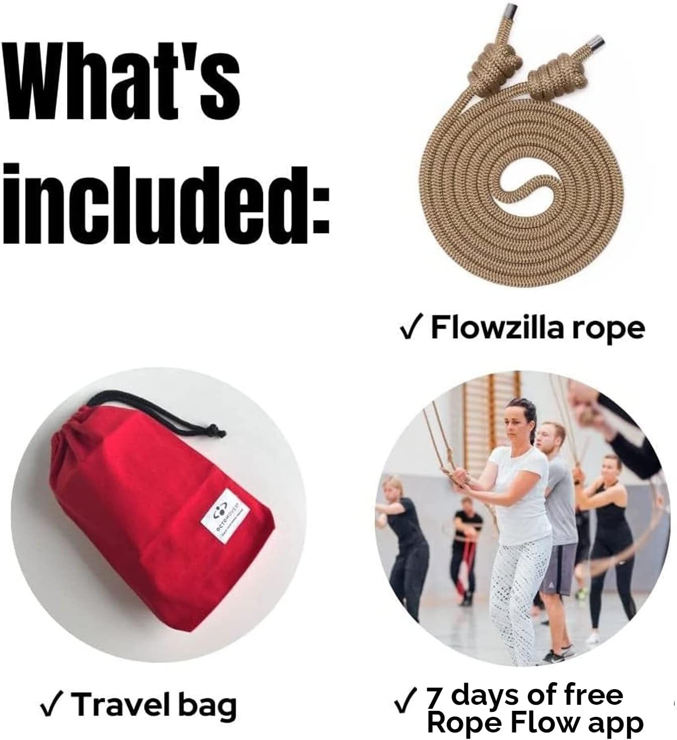 OCTOMOVES Flow Rope Exercise Rope with Training Modules – High ...