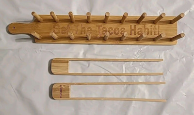 BAMBOO TACO HOLDER "GET THE TACOS HABIT!" ECOLIFESTYLE MADE WITH LOVE ...
