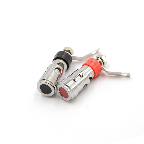 2pcs Speaker Audio AMP Terminal Binding Post Spring Loaded Type Nickel ...