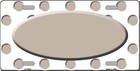 Tan White Polka Dot Tan Center Oval Metal Novelty License Plate Tag ...