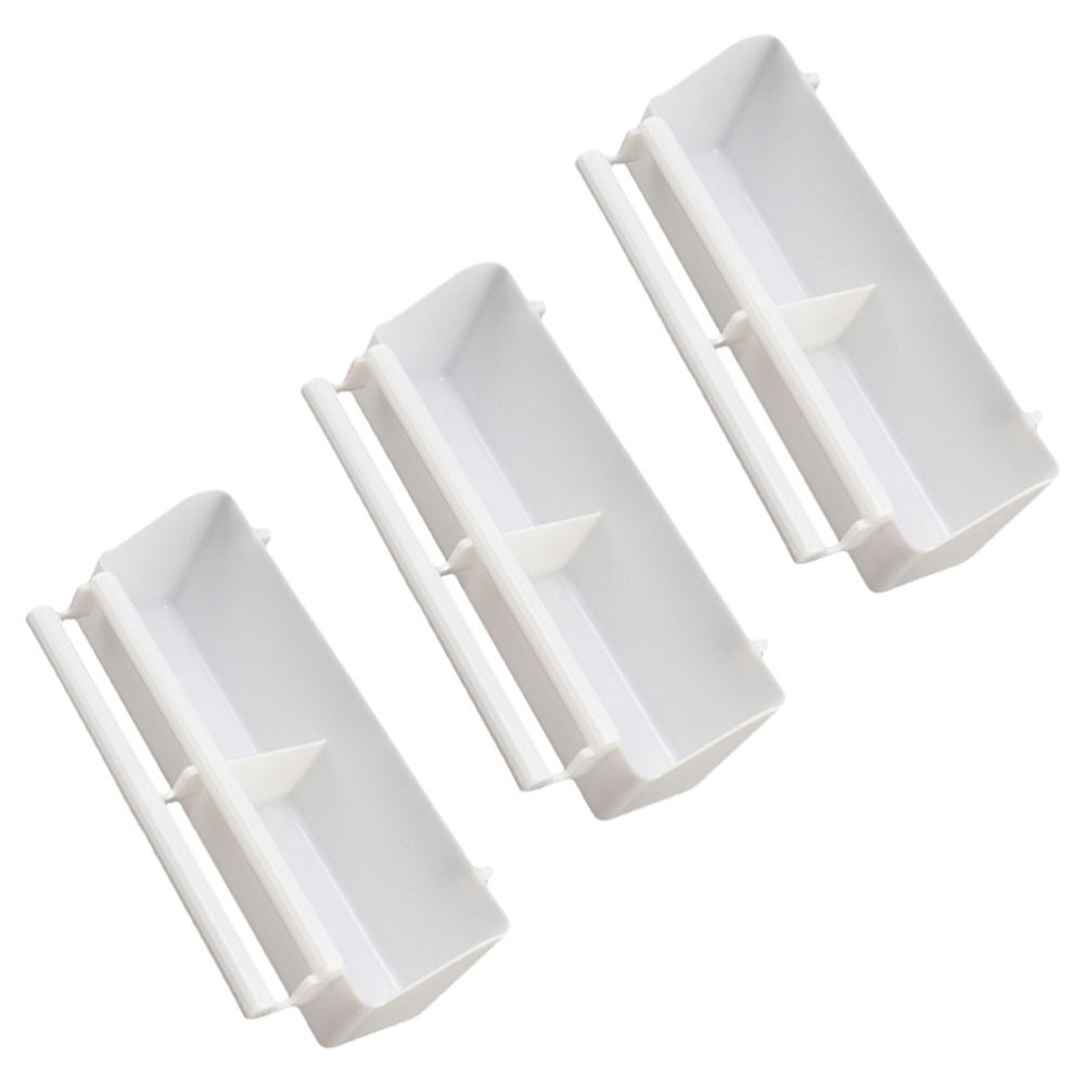 3 Pcs Bird Cage Food Bowl Cockatiel Feeder Trough Pigeon Container ...