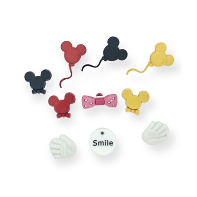 Mickey Mouse Buttons | Mickey Mouse Ear Buttons - 10 Asst Pieces ...
