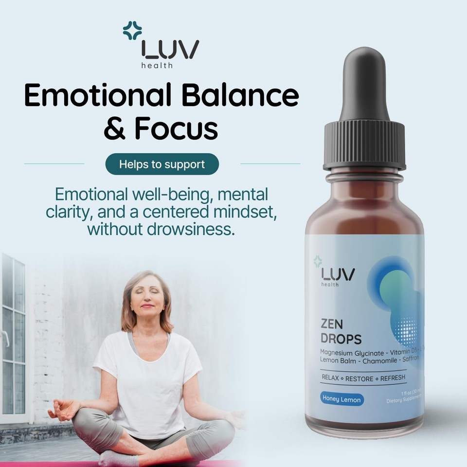 LUV Zen Drops: Anxiety and Stress Support Drops with Magnesium ...