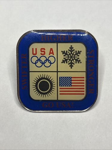 Lapel Pin - Swifter Higher Stronger, United States Olympic Team Sku 45 ...