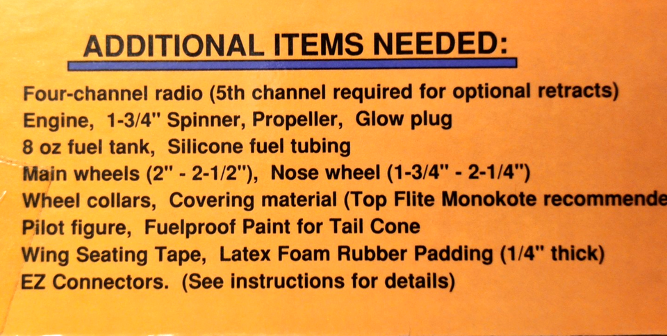 Great Planes Patriot .40-.46 RC Balsa Model Airplane Kit GPMA0430 47 ...