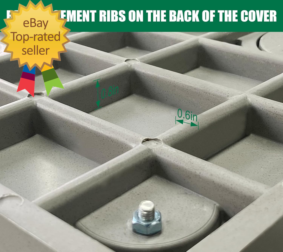 Solid Manhole Cover and Frame 24X24In Square Fiberglass Septic Tank ...