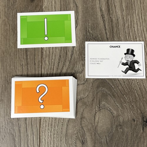 Monopoly City 25 Chance Cards & Rent Dodge Game Replacement Parts EUC ...