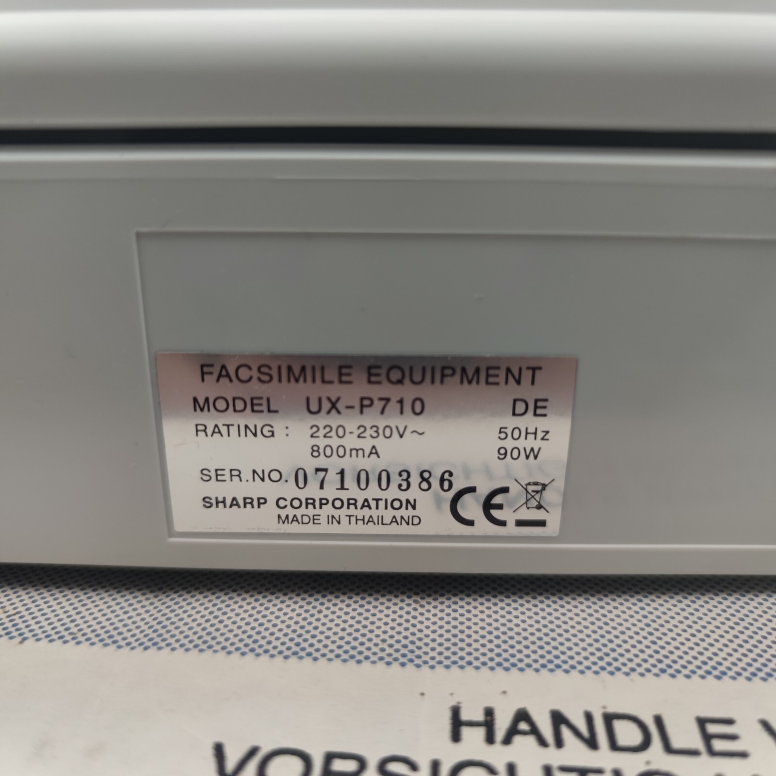 SHARP UX-P710 Faxgerät + Telefon inkl. OVP NEU Neuwertig Unbenutzt vom ...