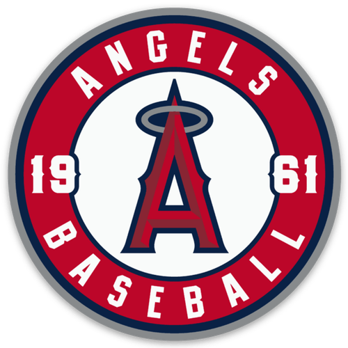 LA Angels Halo Logo Type MLB Baseball Die-Cut Round MAGNET | eBay