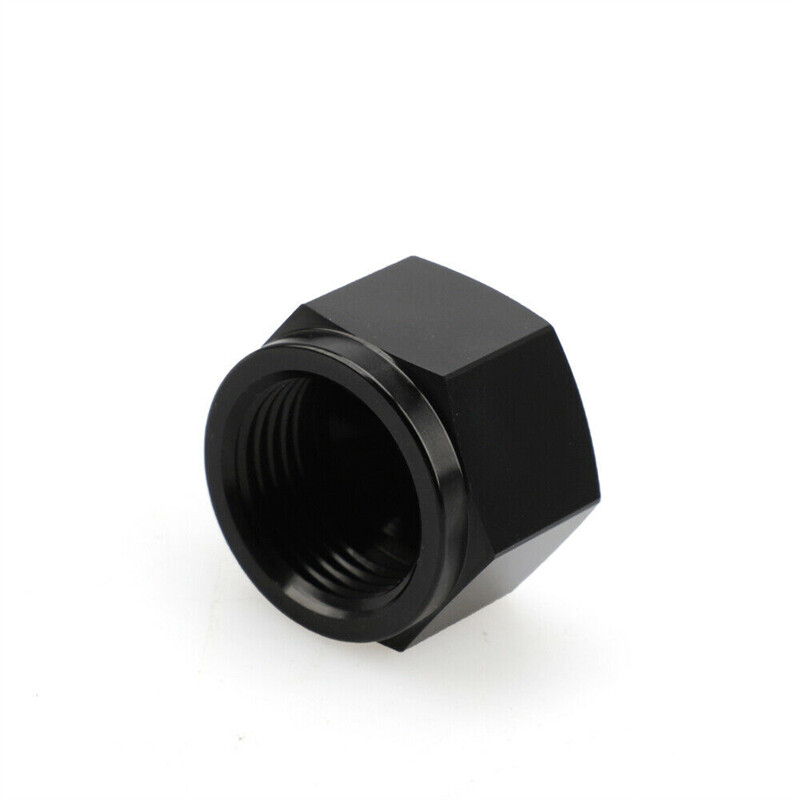 10 AN Female Flare Fitting Cap 10AN Block Off Fitting Aluminum Black ...