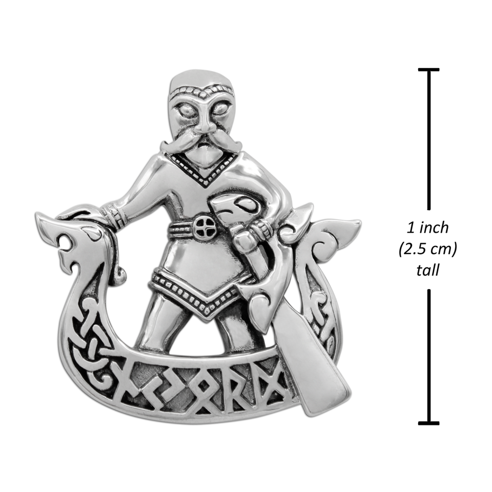 Sterling Silver Norse God Njord Viking Rune Pendant Asatru Jewelry ...