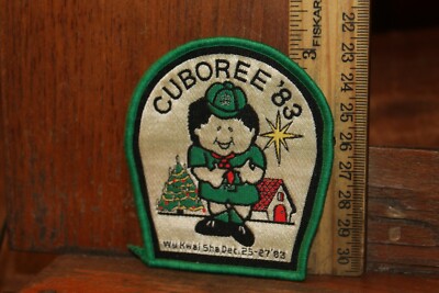 Vintage Boy Scouts Embroidered Patch Cuboree '83 Wu Kwai Sha Dec 25-27 ...