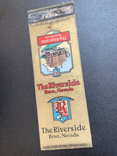 Vintage Nevada Matchbook: “The Riverside Hotel” Reno, NV | eBay