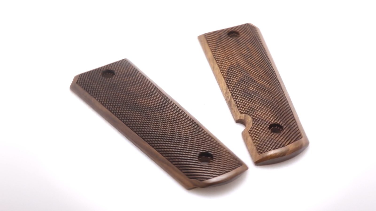 COLT 1911 FULL SIZE WALNUT "CHECKERED" CUSTOM GRIPS | eBay