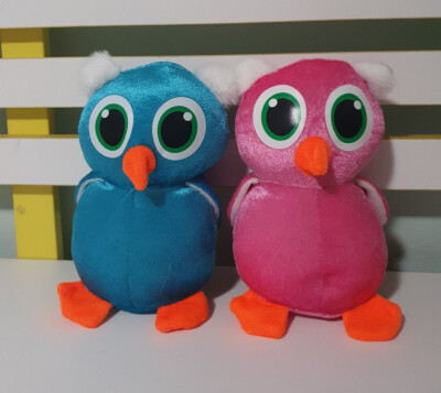 OWL PLUSH TOYS BLUE AND PINK 17CM TALL SHOW TOYS | eBay Australia