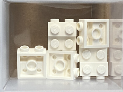 LEGO Parts - White Plate 2 x 2 x 2/3 with 2 Studs on Side - No 99206 ...