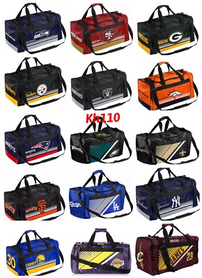 NFL,MLB,NBA Team Gym Travel Luggage Striped Core Duffel Bag 20x11x11 | eBay