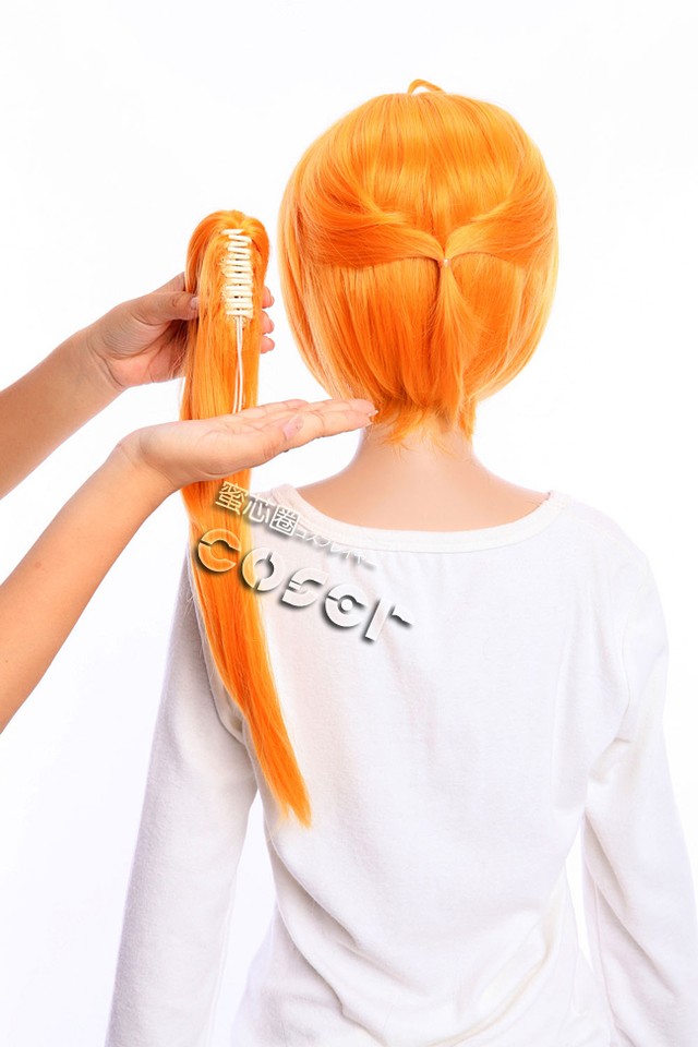 W-353 Mayo Chiki Subaru Konoe orange 50cm Zopf Cosplay Perücke Wig ...