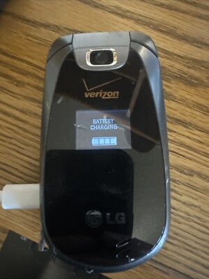 LG Revere LG-UN150 Verizon Wireless 108MB Black-Silver Flip Cell Phone ...