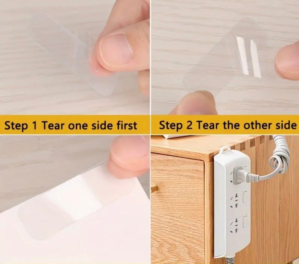 Mounting Tabs Double Sided Tape Sticky Pads Adhesive Clear Pads Kraft 3 ...