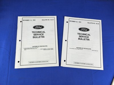 FORD Technical Service Bulletins November December 1993 93-23 - 93-26 ...
